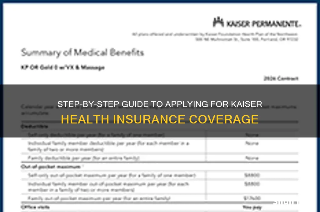 Step-By-Step Guide To Applying For Kaiser Health Insurance Coverage ...