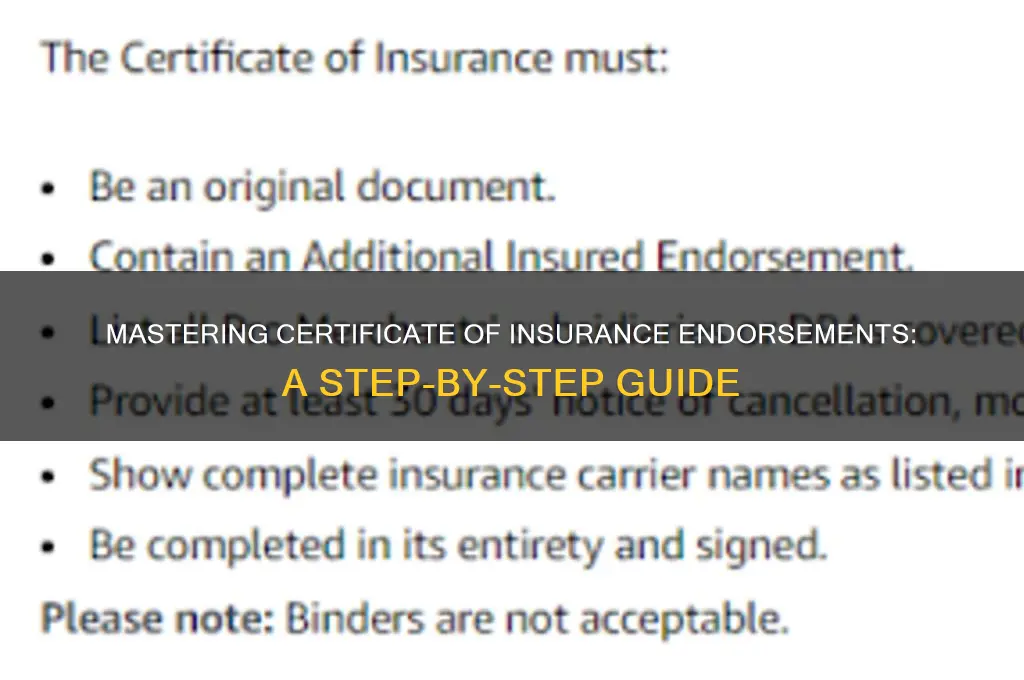 Mastering Certificate Of Insurance Endorsements: A Step-By-Step Guide ...