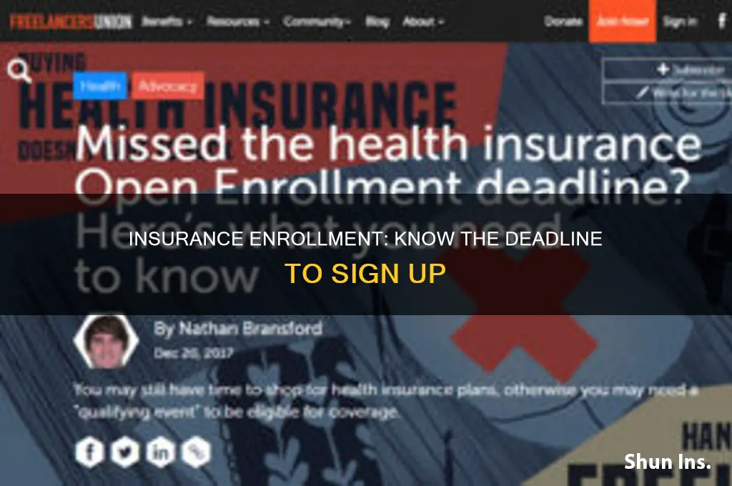 Insurance Enrollment: Know The Deadline To Sign Up | ShunIns